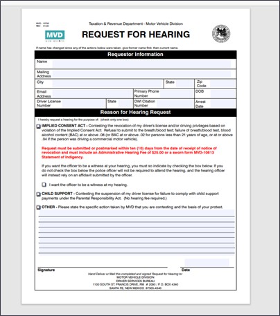 DWI Information | Motor Vehicle Division NM